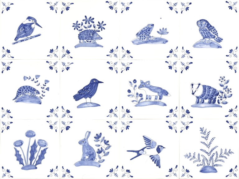 British Wildlife tiles – Reptile Tiles