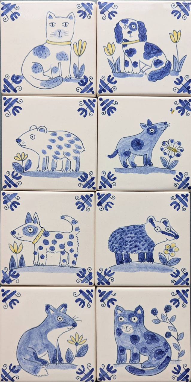Delftware Tiles – Reptile Tiles