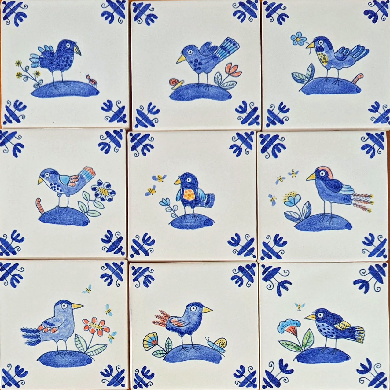 Delftware Tiles – Reptile Tiles
